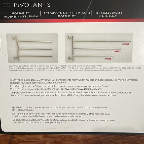 Delta | Bath | Delta Pivoting Extendable 3 Arm Towel Rack | Poshmark